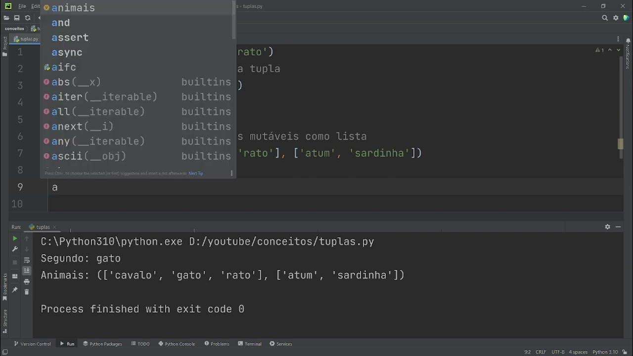 393 - Trabalhando com tuplas no Python - YouTube