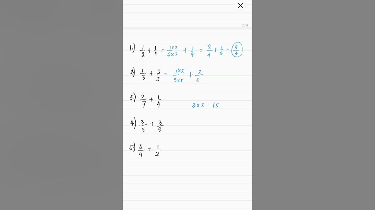 [Bisaya] Adding Fractions with Unlike Denominators - YouTube