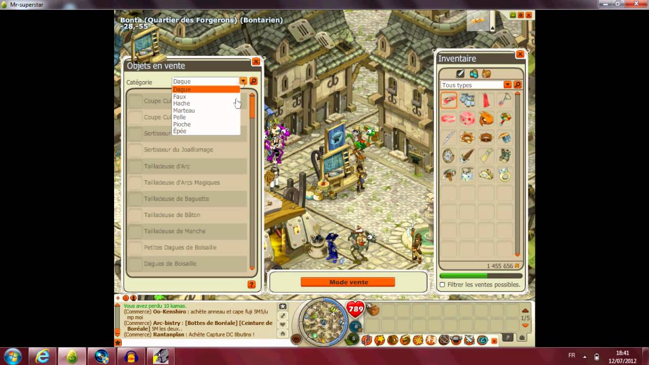 Dofus - Petite astuce kamas avec épée de boisaille + craft - YouTube