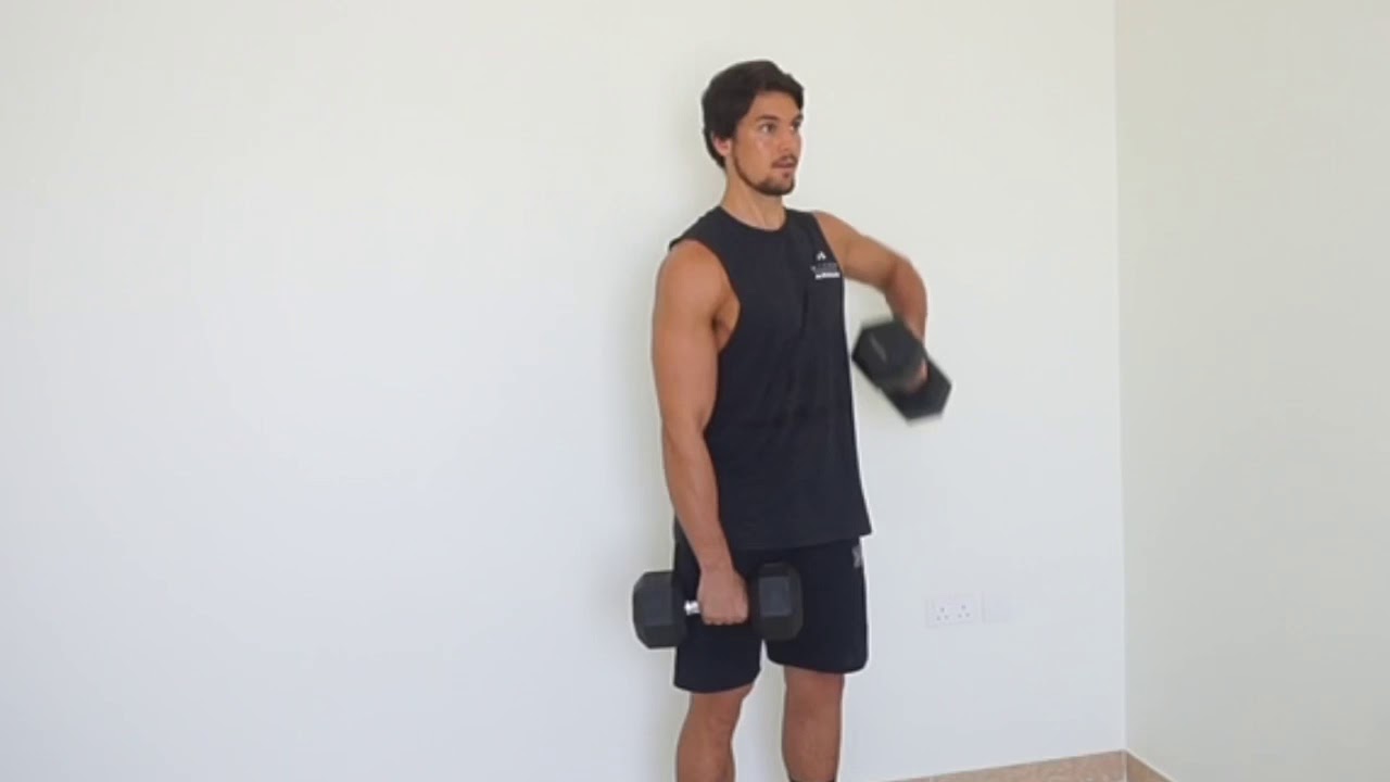 Dumbbell Upright Rows - Alternating - YouTube