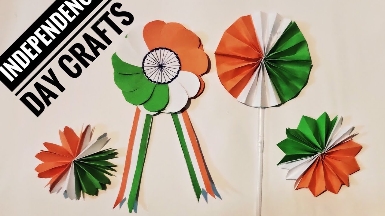 Independence Day Craft Ideas For School Tricolour Flower Badge Wall independence-day-craft-ideas-for-school-tricolour-flower-badge-wall