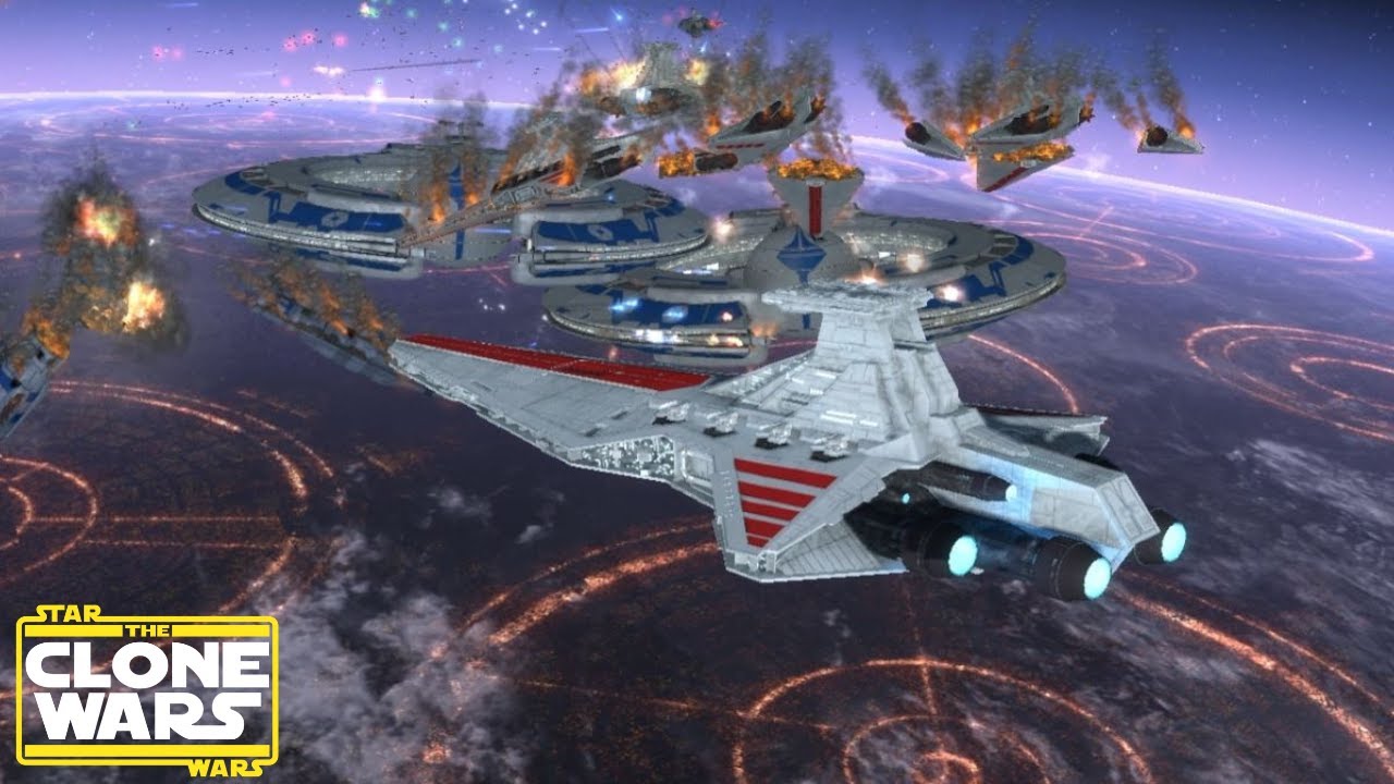 Epic Star Wars: Clone Wars Space Battle - YouTube