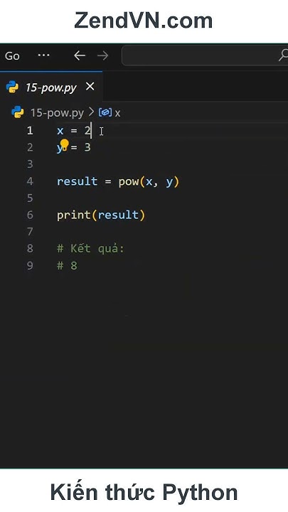 Các hàm thông dụng trong Python - 15 - Pow #python #laptrinhpython #hocpython #phamvuongquy ...
