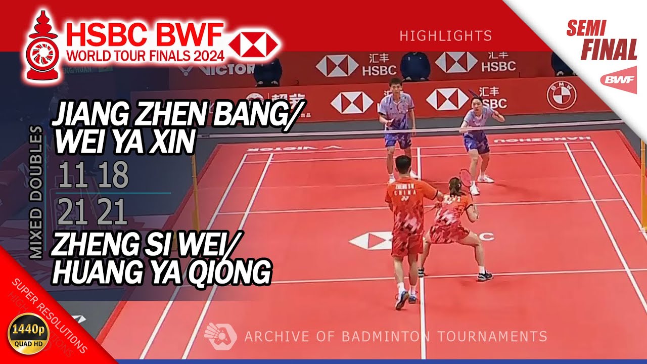 Jiang Zhen Bang / Wei Ya Xin vs Zheng Si Wei / Huang Ya Qiong | World Tour Finals 2024 ...