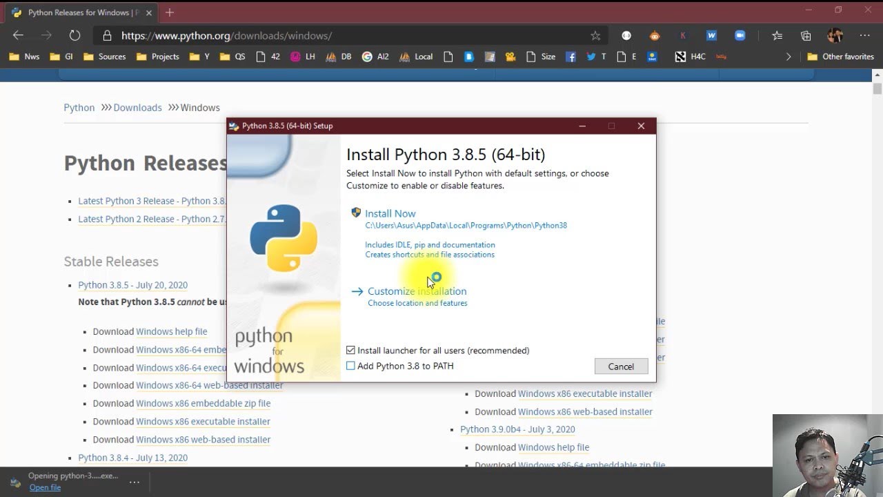 Tutorial Install Python Dan Django Di Windows 10 64bit Youtube