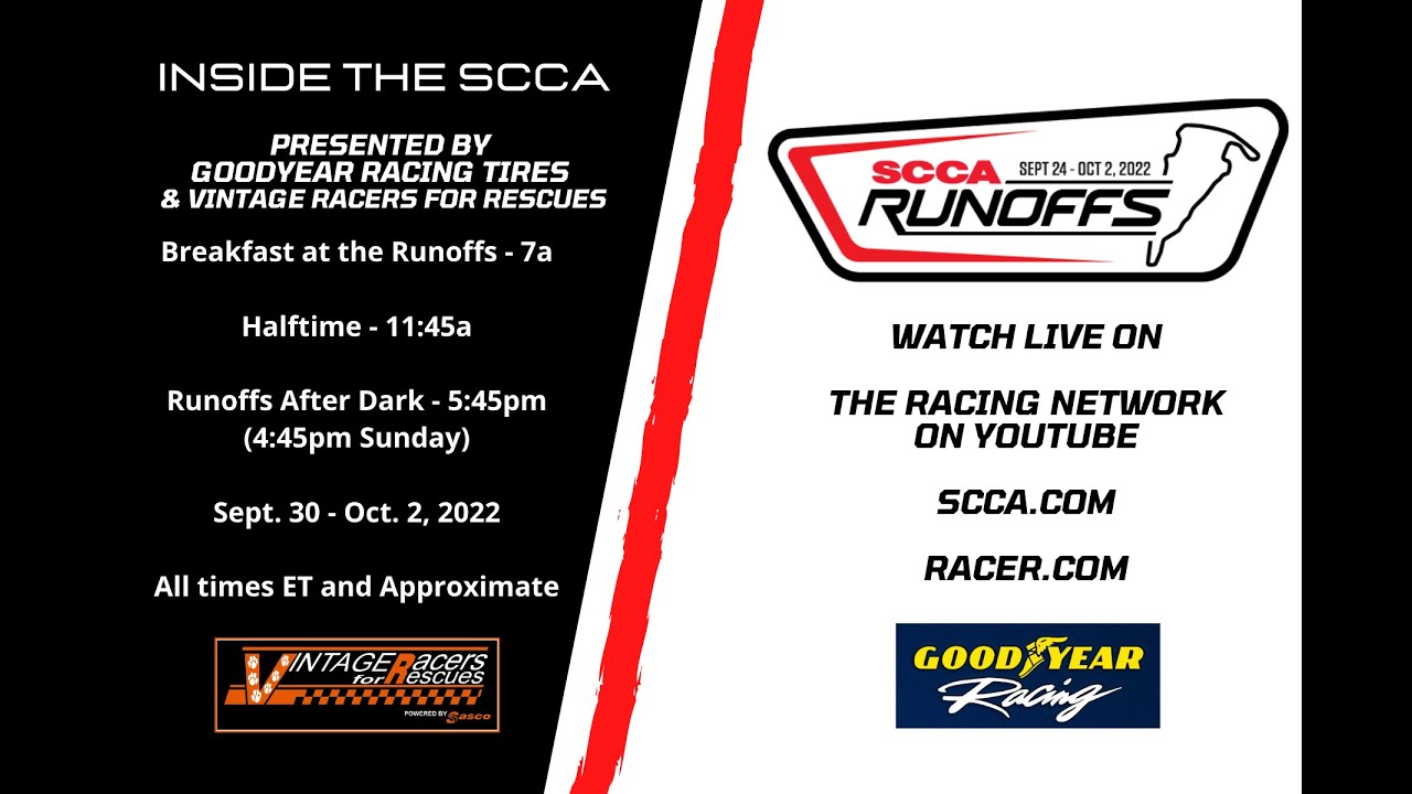 Inside the SCCA Live - Halftime at the Runoffs - Day 2 - Saturday ...