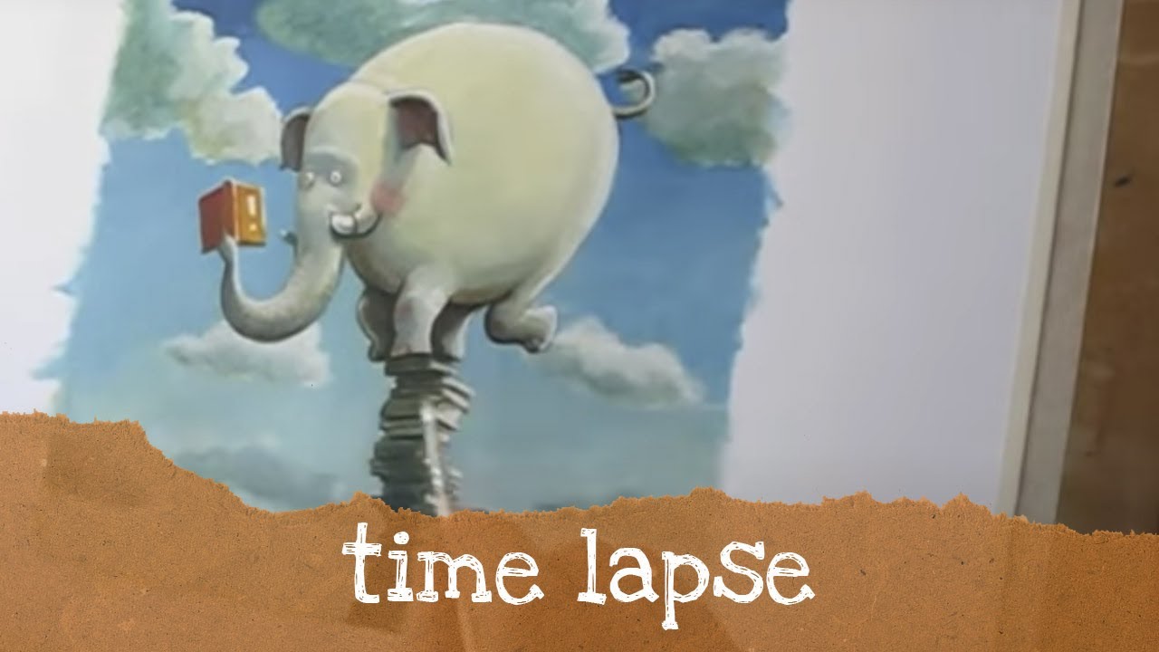 How to illustrate a Picture Book, Time-lapse Elefant - YouTube