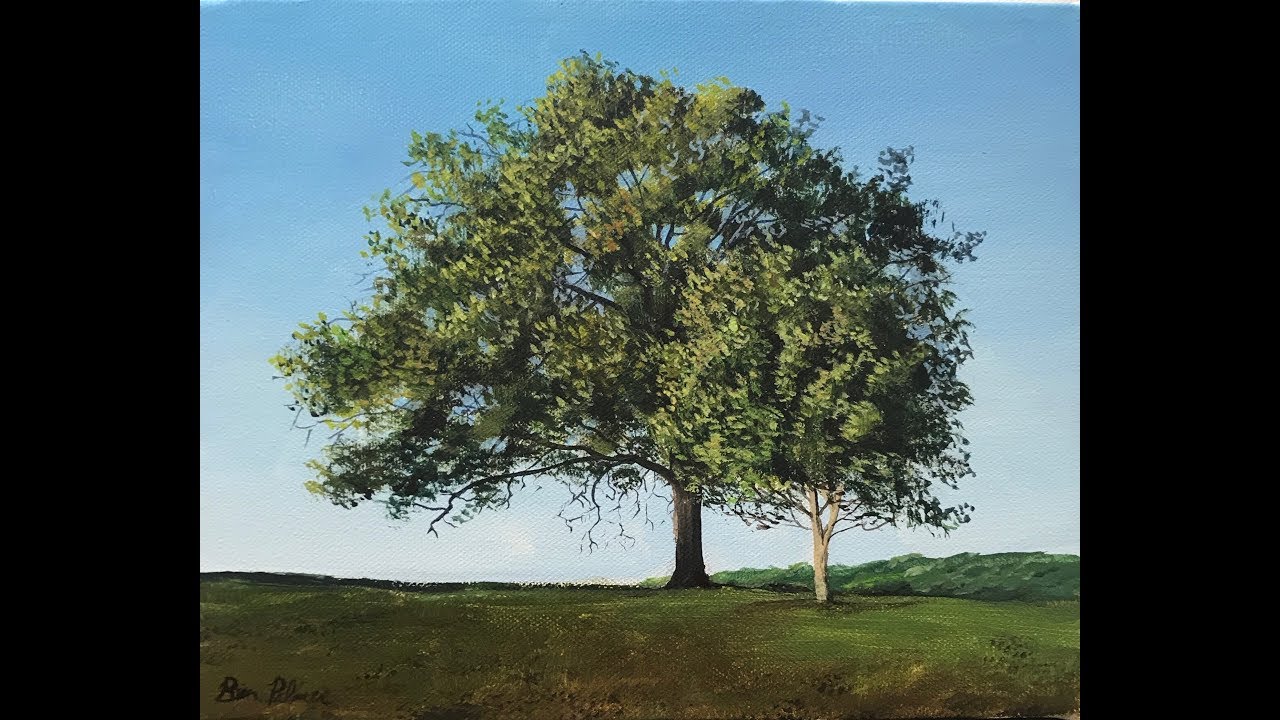 How to Paint a Tree: Easy Acrylic Tutorial - YouTube