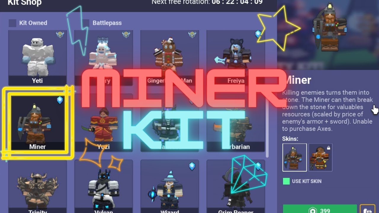GETTING and TESTING the MINER KIT in Roblox Bedwars. - YouTube
