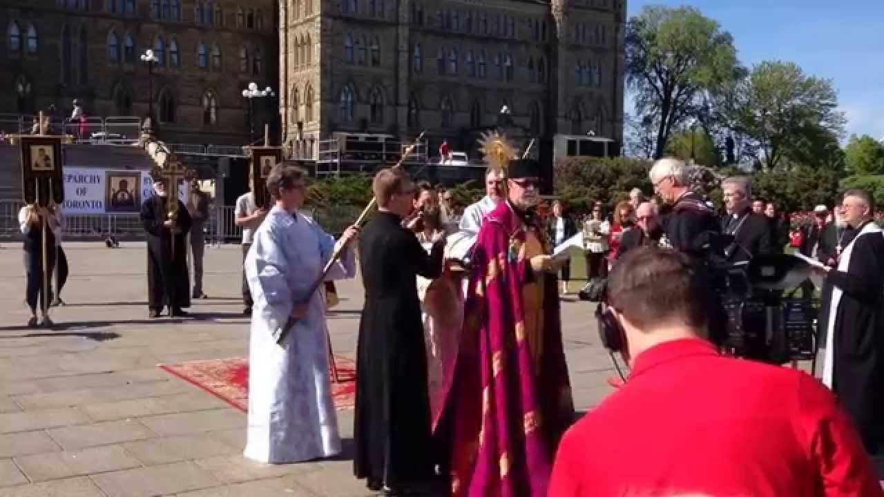 Ukrainian rite liturgy at Ottawa March for Life 2015 - YouTube