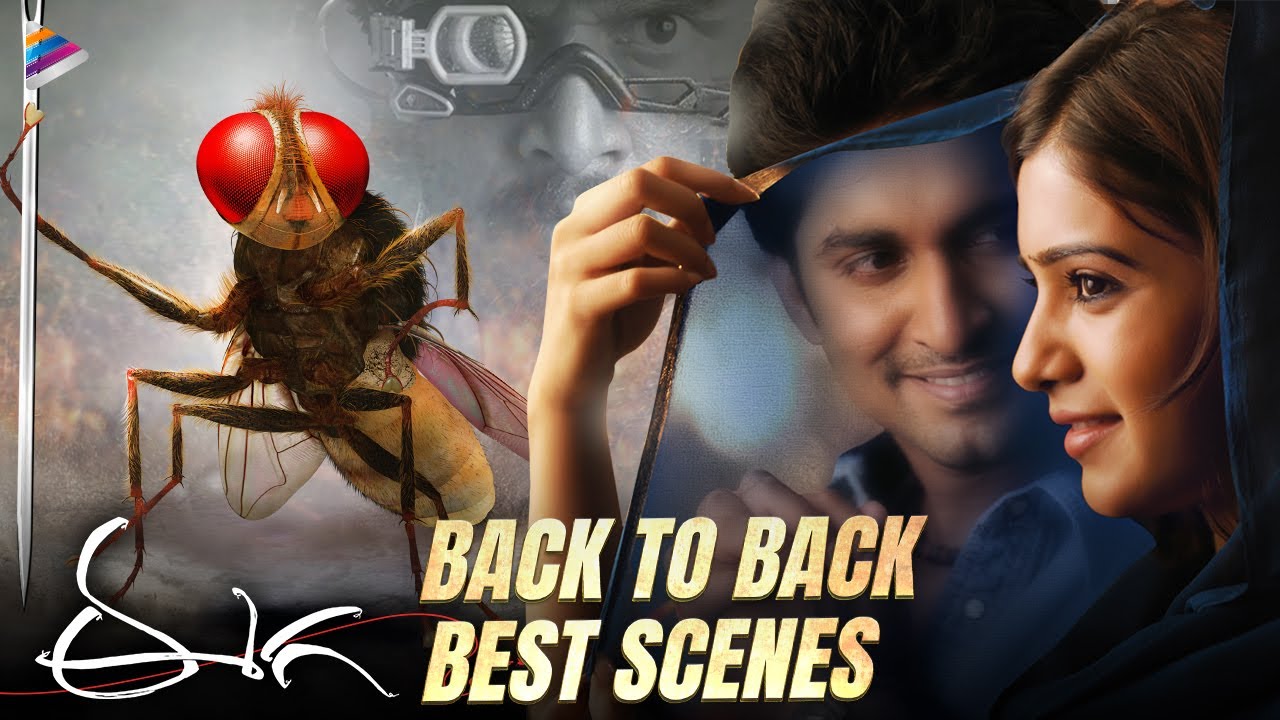 EEGA Back To Back Best Scenes | Nani | Samantha | Kiccha Sudeep | SS Rajamouli | Telugu ...