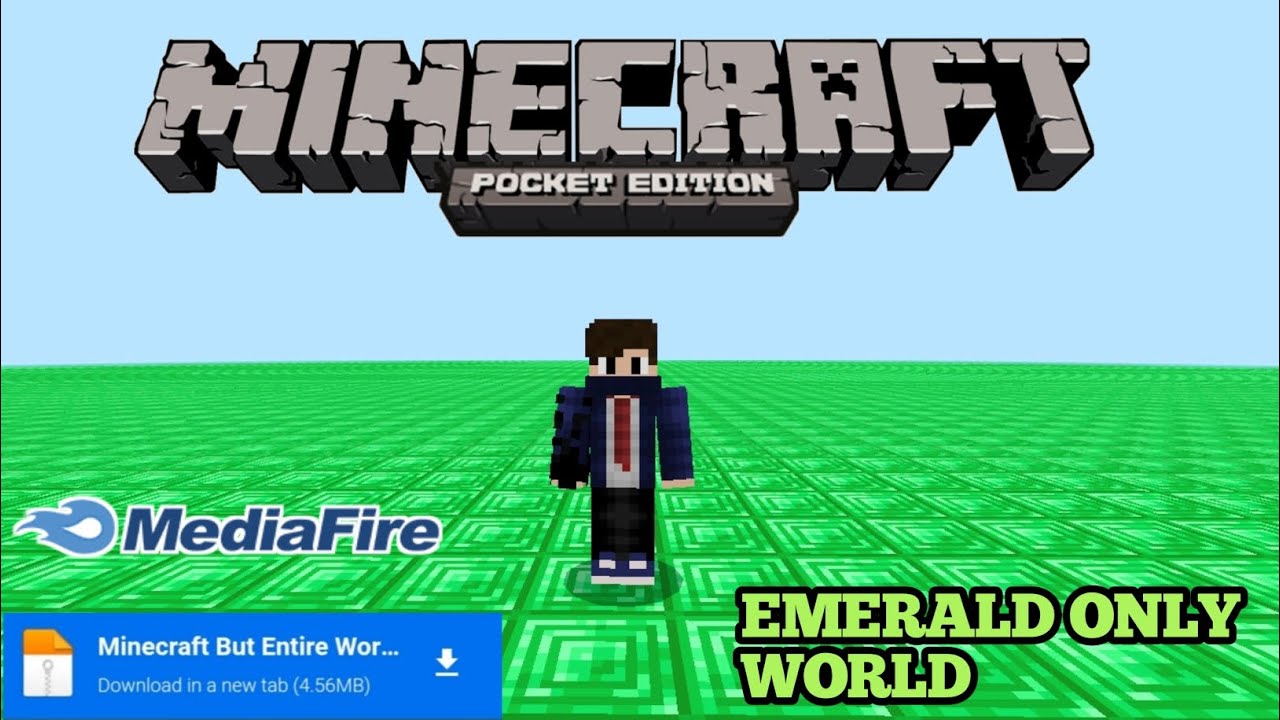 How to download emerald only world in Minecraft pe || emerald only ...