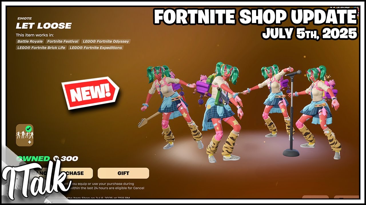 *NEW* LET LOOSE EMOTE & SKIN! Fortnite Shop [July 5th, 2025] (Fortnite ...
