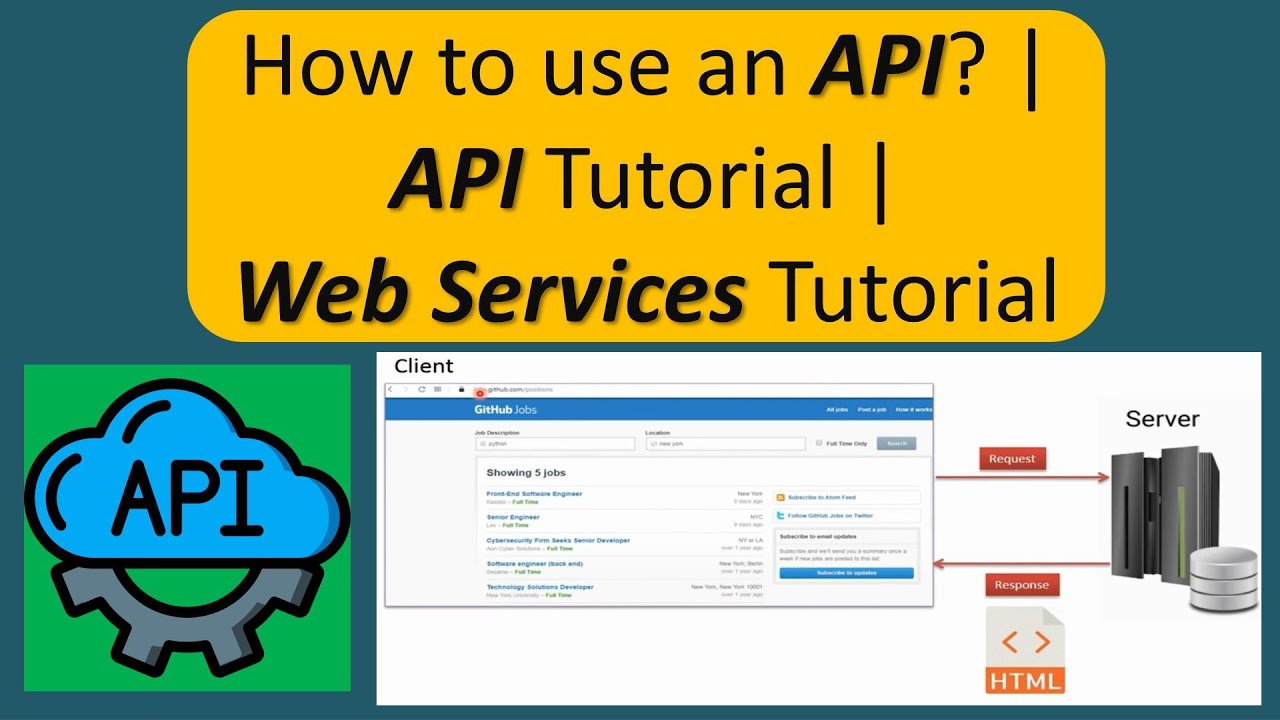 How To Use An Api Api Tutorial Web Services Tutorial Youtube 1187