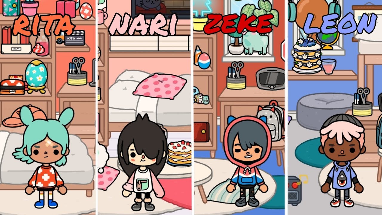 Toca boca Rita,Nari,Zeke,Leon house desing 🧡💖 ️💙 | Toca boca house ...