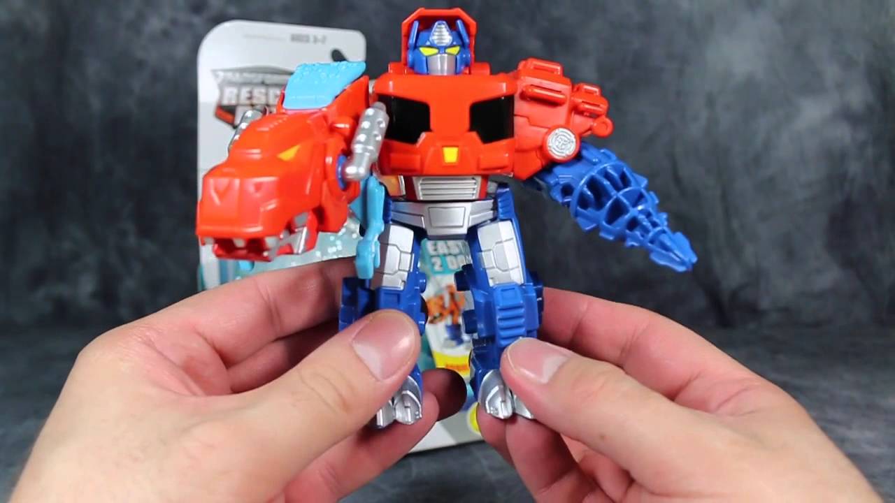 Transformers Rescue Bots Optimus Prime Dinobot Figure - YouTube