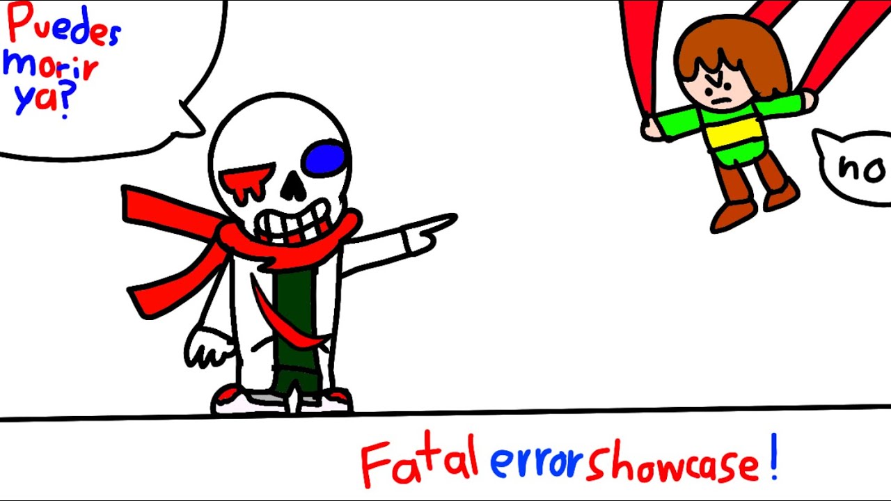 Fatal error sans showcase! [especial 2 años en YouTube] [UT:Cursed Time ...