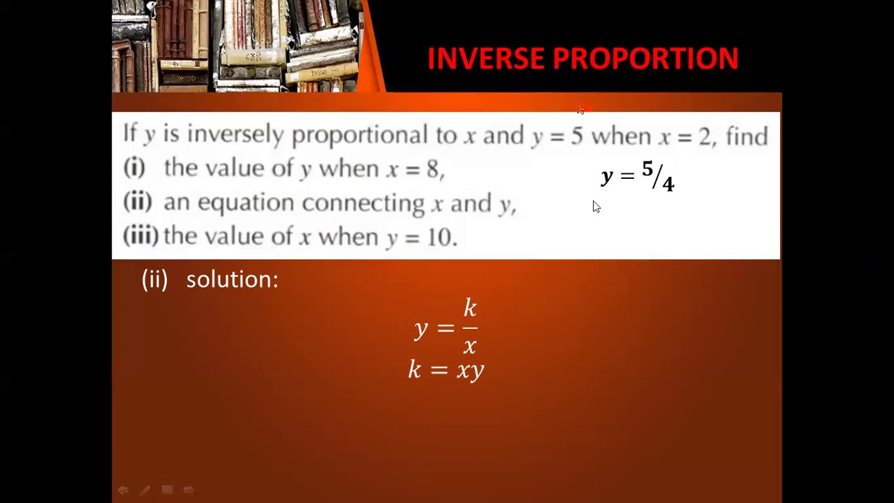 Inverse Proportion 1 - YouTube