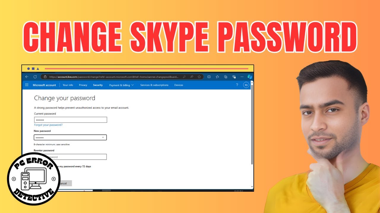 How to Change Skype Password - YouTube