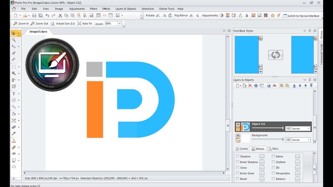 Membuat Logo Inisial Menggunakan Photo Pos Pro 4 - YouTube