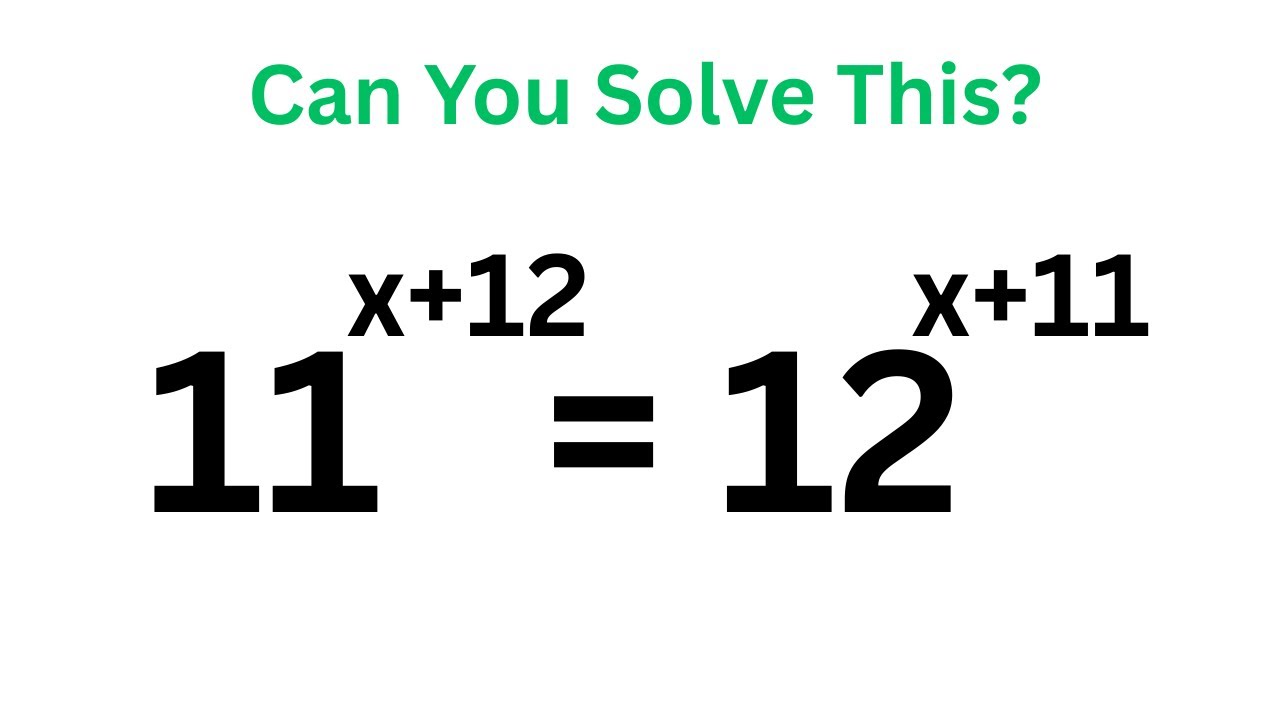 Math Olympiad Question | How To Solve for X In This Problem - YouTube