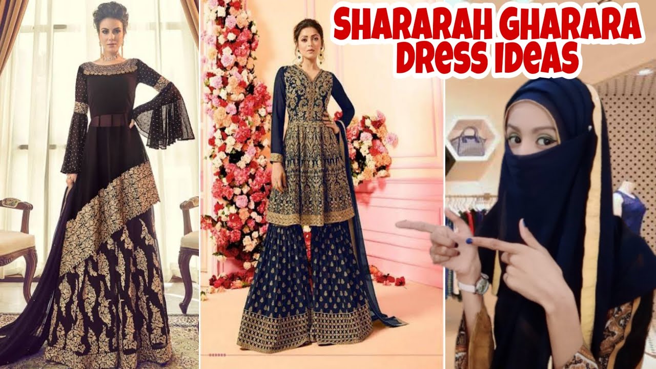 Latest Beautiful Fancy Embroidered Stylish Shararah Gharara With Frocks ...