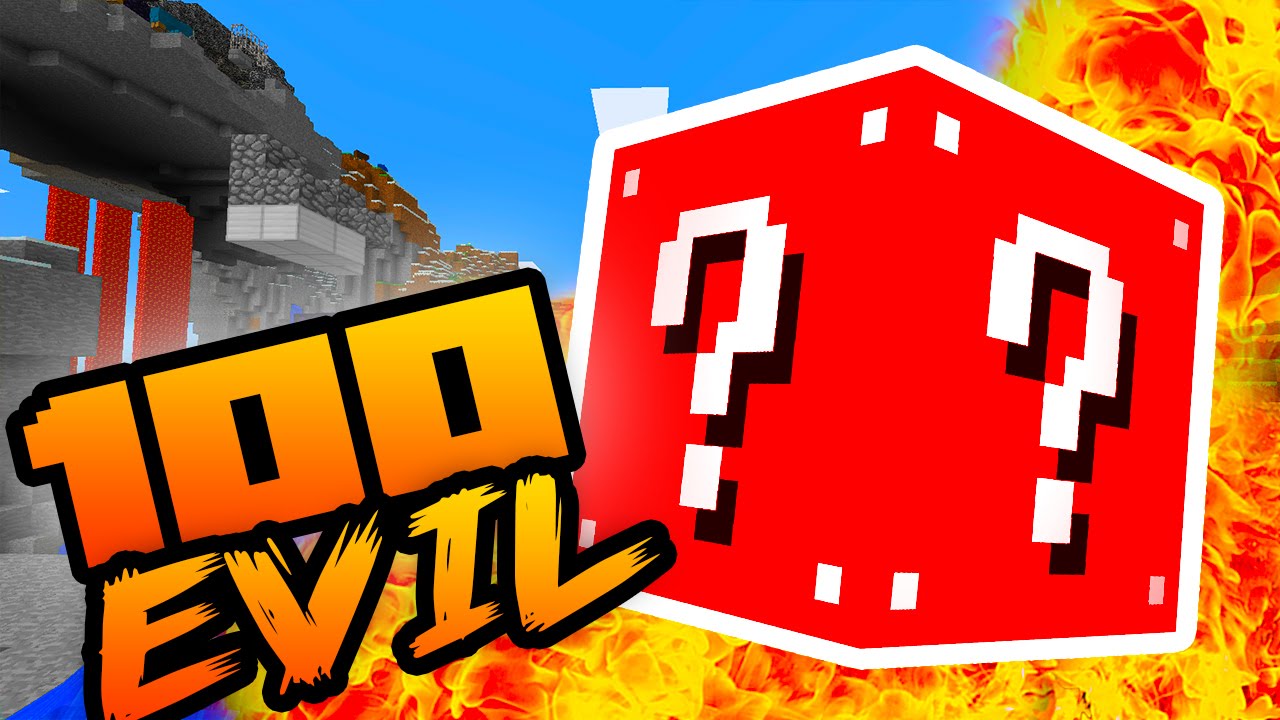 100 EVIL LUCKY BLOCK CHALLENGE! Minecraft Modded Lucky Blocks w/ The ...