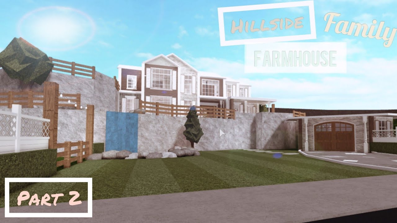 Bloxburg: Hillside Famliy Farmhouse | House Build || PART 2 - YouTube