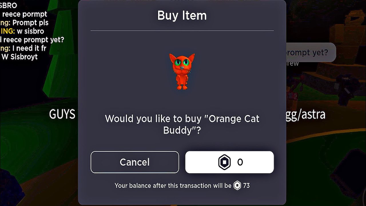 Sniping Orange Cat Buddy (free ugc limited) - YouTube
