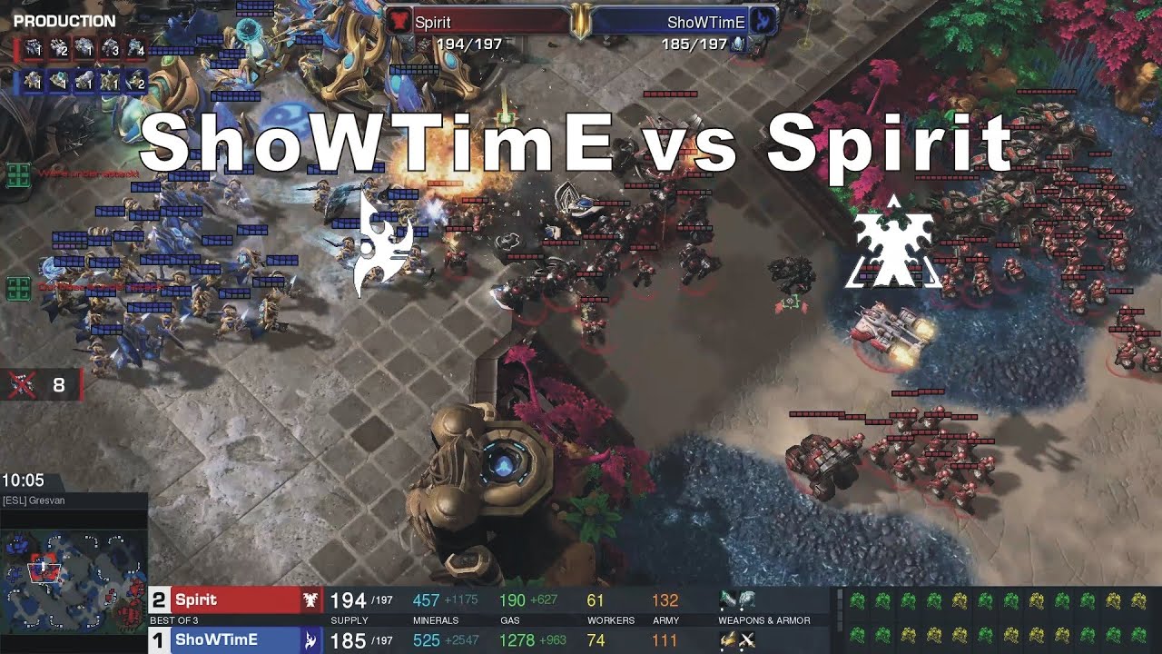 Starcraft II IEM Katowice 2023 Feb10 ShoWTimE(P) v Spirit(T)(2) - YouTube