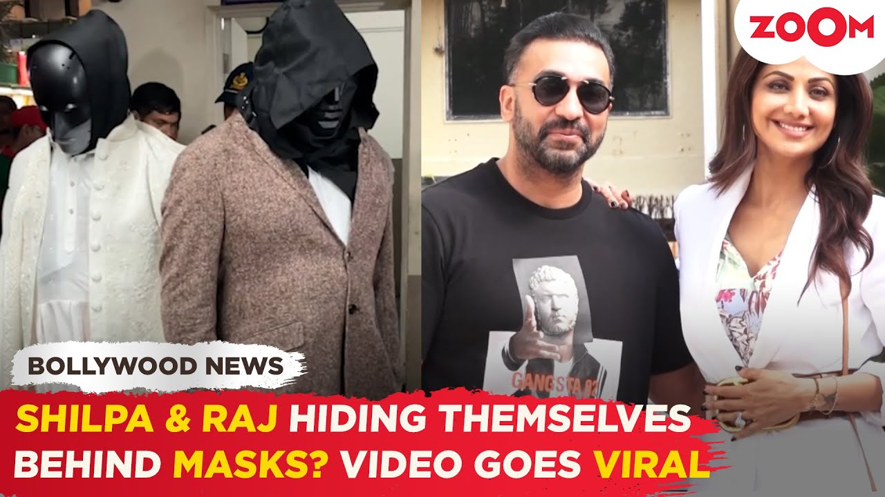 Shilpa Shetty & Raj Kundra wearing masks again to hide face? Video goes ...