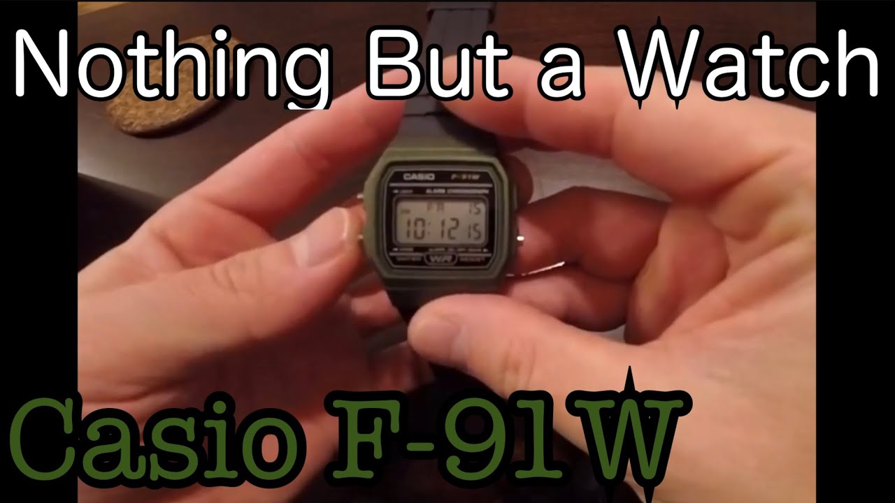 The classic Casio F-91W (Green) - YouTube