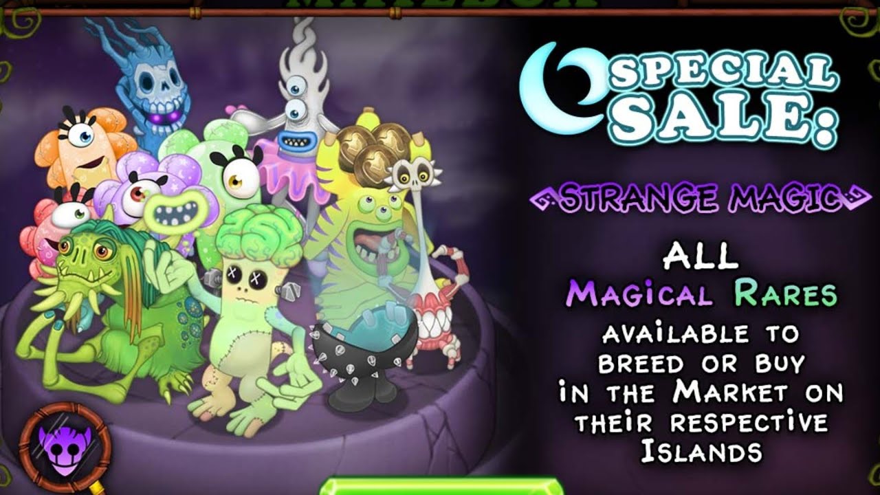Strange Magic - All Magical Rare Monsters available this weekend - YouTube
