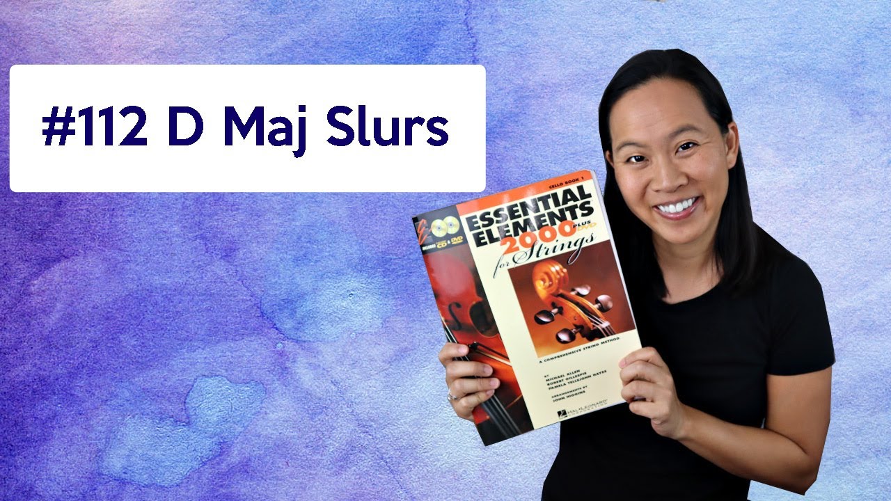 112 D Major Slurs from Essential Elements Cello Book 1 - YouTube