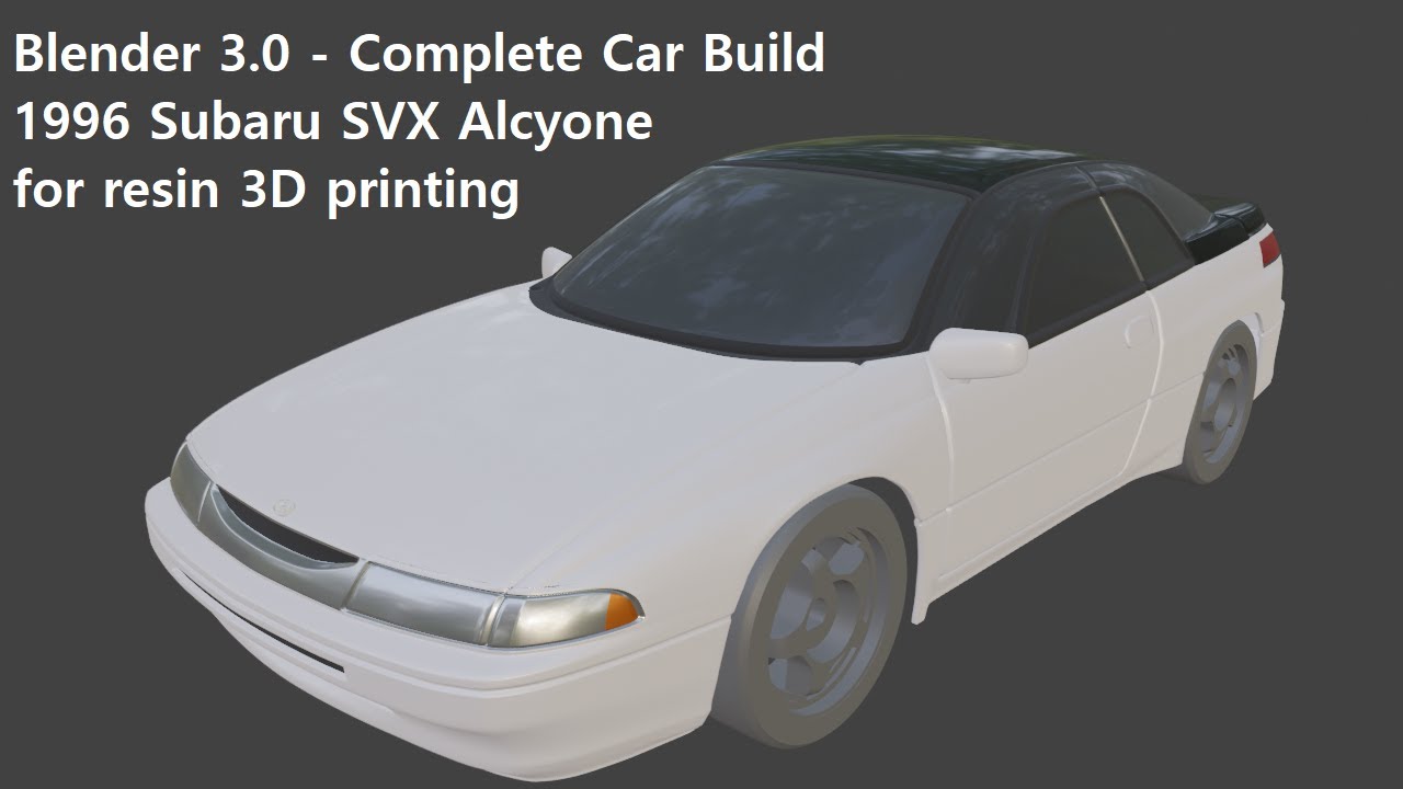 Blender 3.0 - Subaru SVX Alcyone - Complete Car Build - YouTube