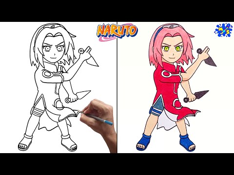 Naruto Drawing Sakura || How to Draw Sakura from Naruto Easy Step by ...
