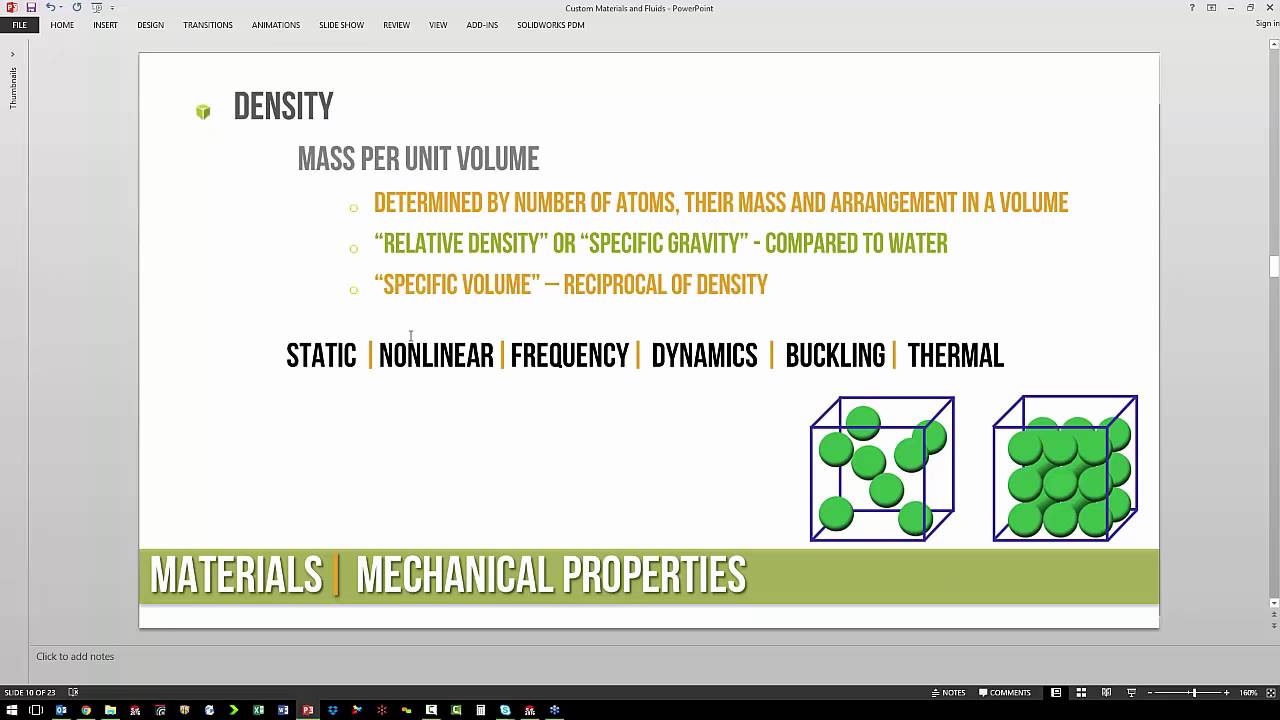 SOLIDWORKS Simulation - Custom Materials and Fluids - YouTube