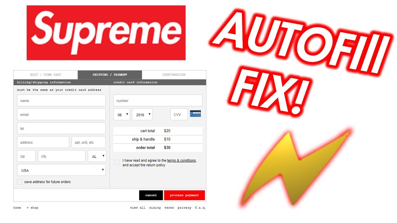 SUPREME AUTO FILL NOT WORKING FIXED YouTube supreme-auto-fill-not-working-fixed-youtube