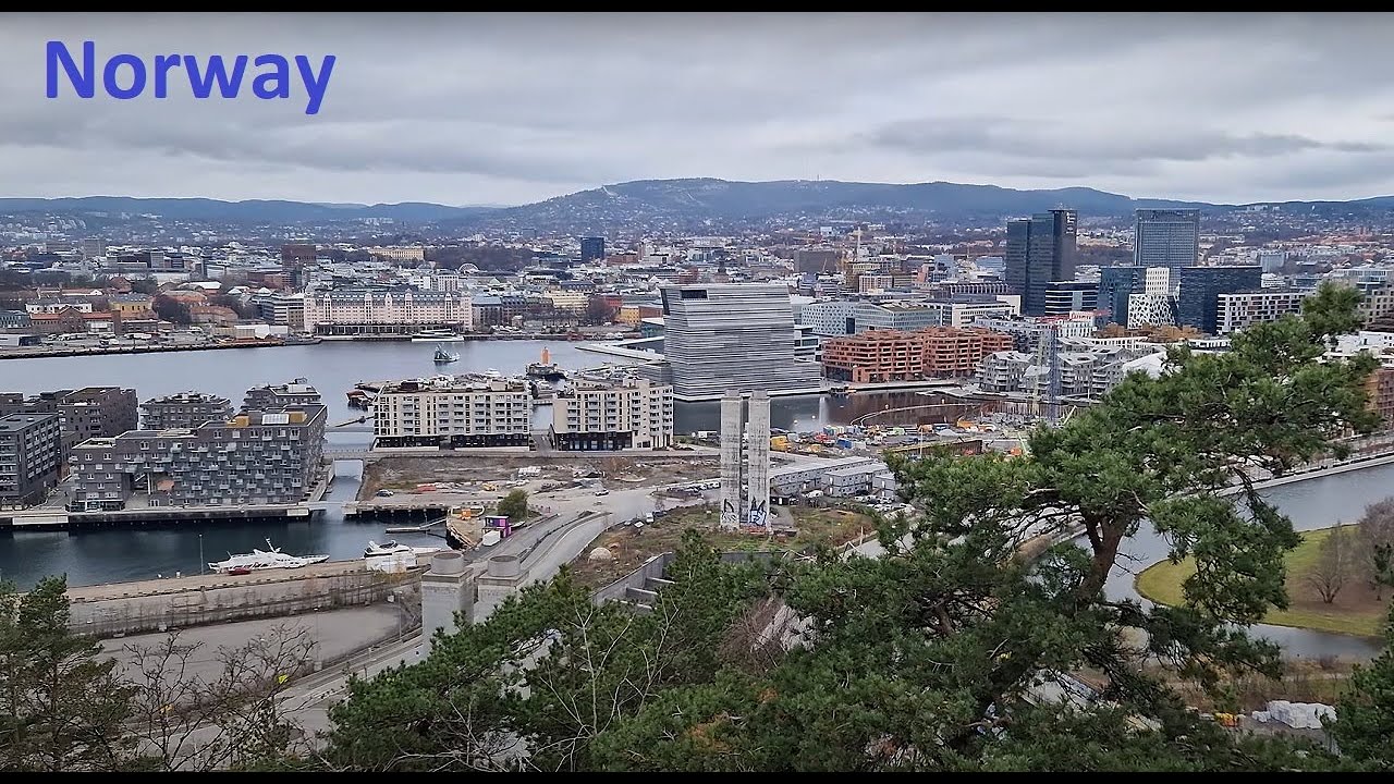 4k City and Sea View of Oslo, Norway - Ekebergutsikten Beautiful View ...