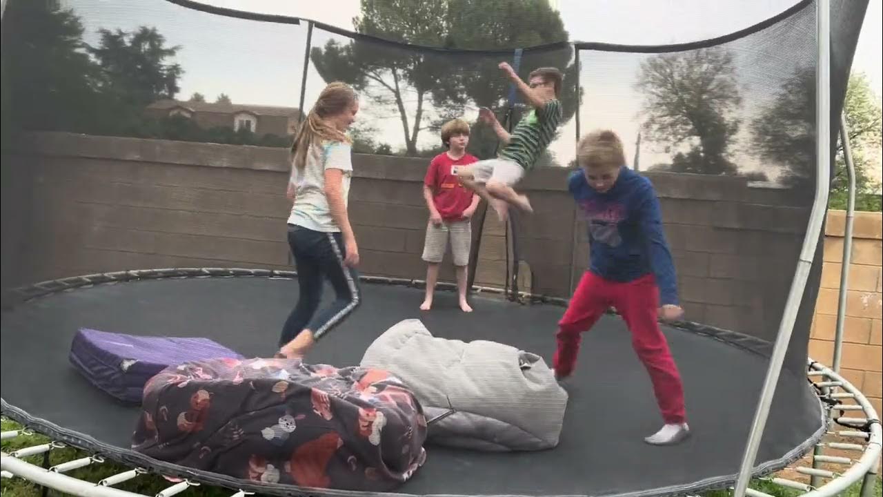 Trampoline Tricks With Our Cousins, Ethan & Liam (October 2022) - YouTube