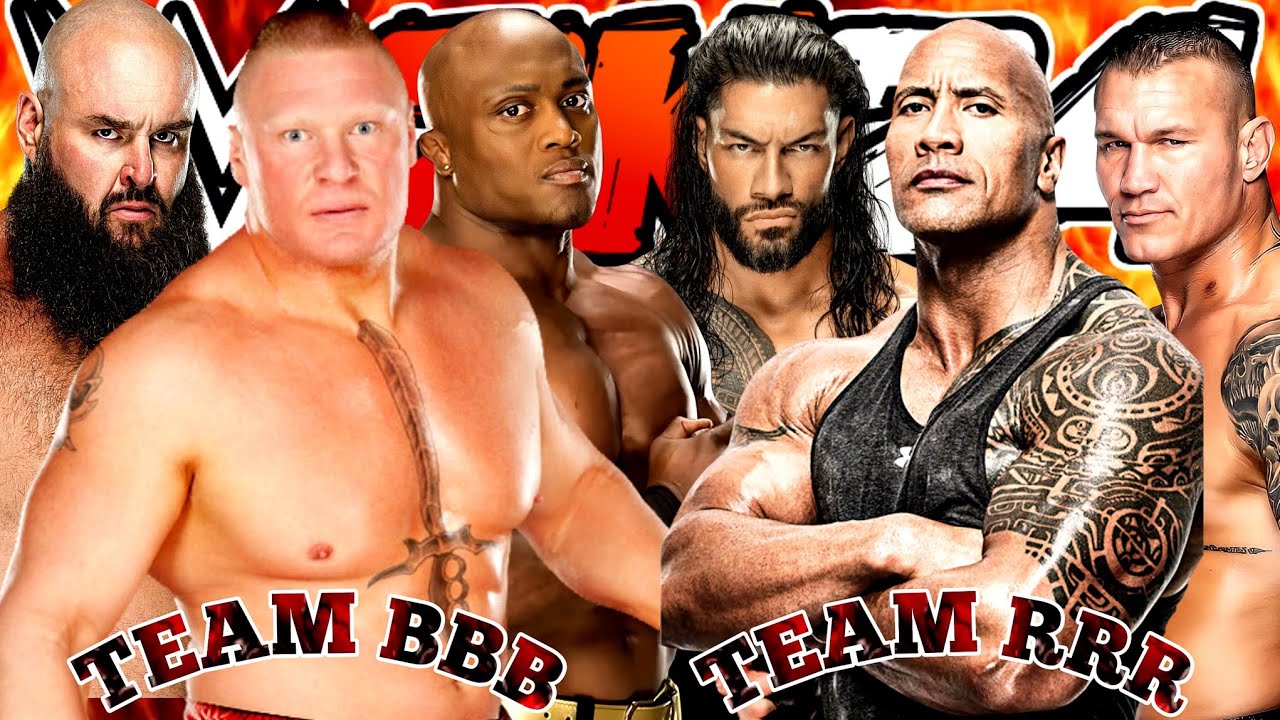 WWE 2K24 | Team Brock Lesner VS Team The Rock - YouTube