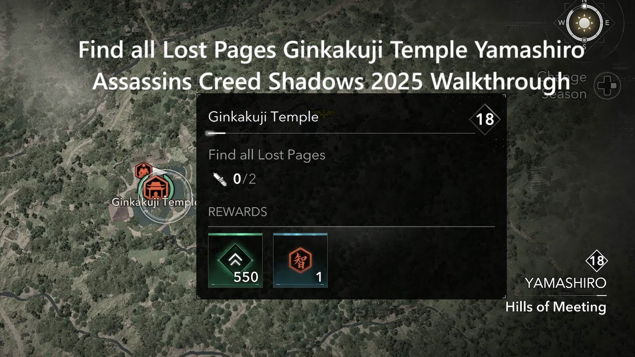 Find all Lost Pages - Ginkakuji Temple - Yamashiro - Assassins Creed ...