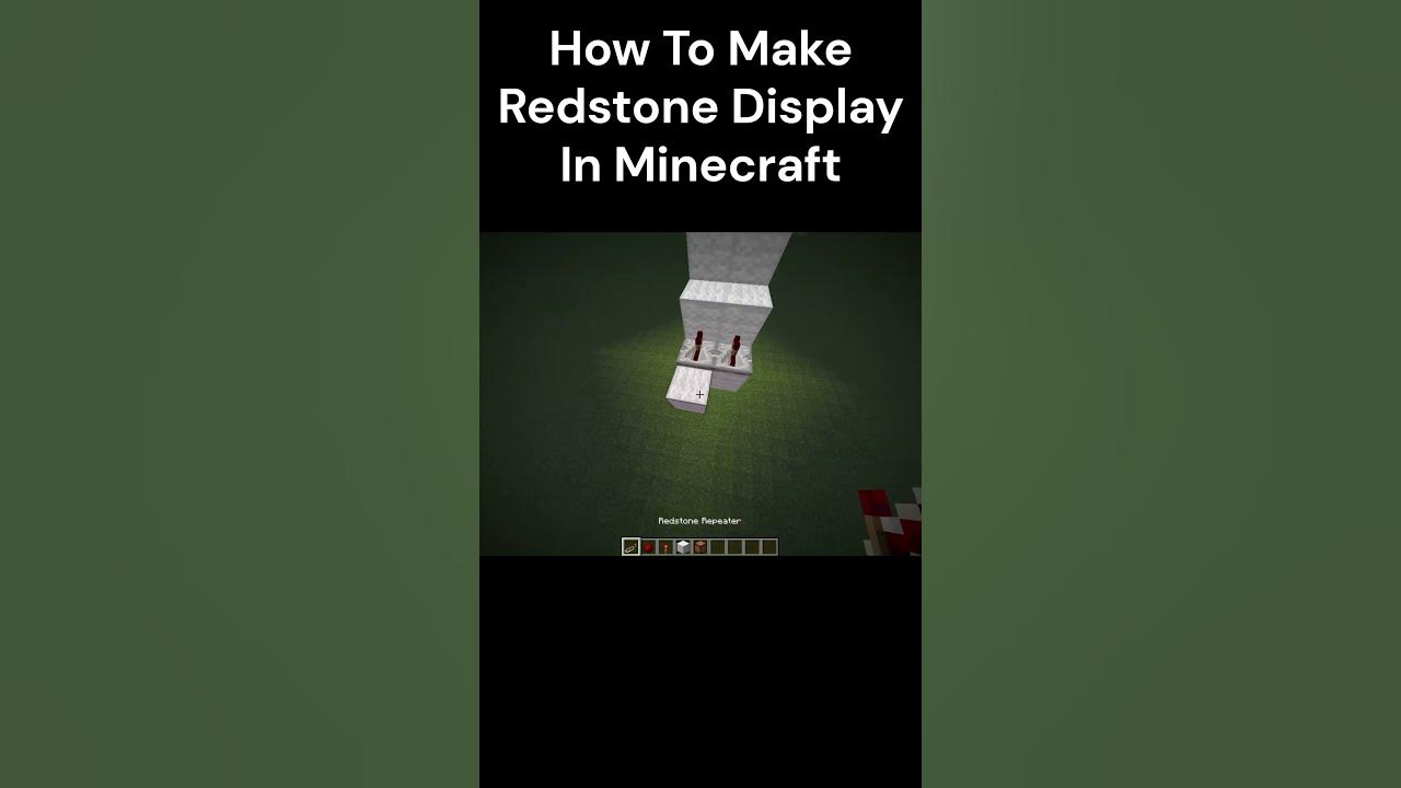 How To Make Redstone Display In Minecraft #minecraft #redstone - YouTube