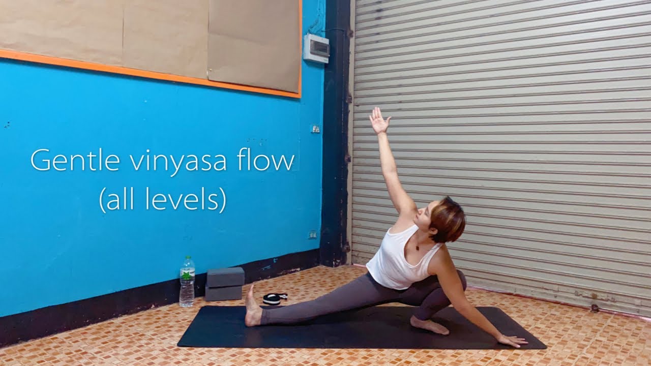 Gentle vinyasa flow for all levels - YouTube