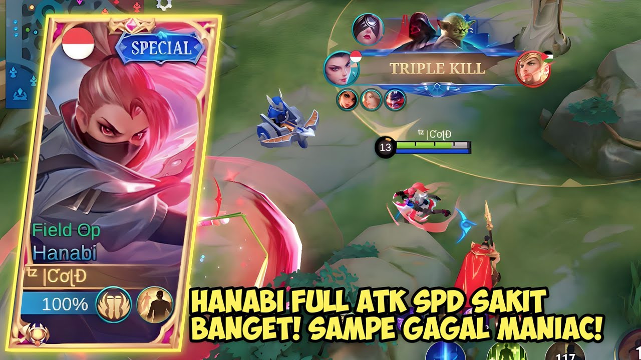 HANABI ATTACK SPEED IS BACK! DAMAGE NYA SAKIT BANGET! HANABI BEST BUILD ...