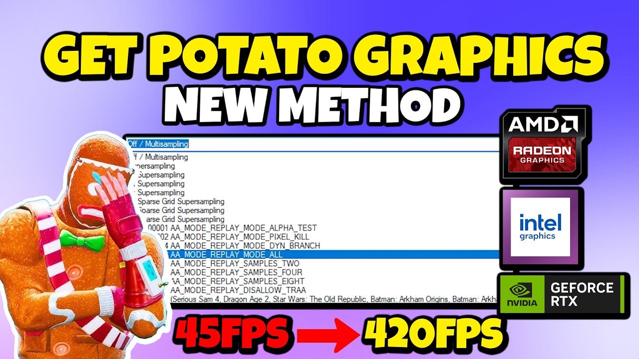 Finally Got Potato Graphics in Fortnite – New Method for AMD & Intel ...