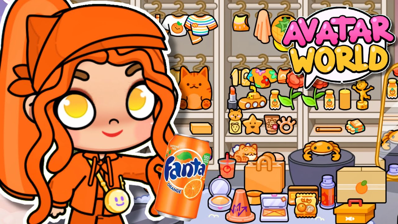 🧡ALL ORANGE FREE ITEMS in AVATAR WORLD - YouTube