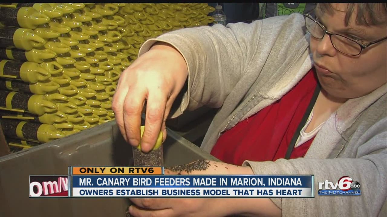 Mr. Canary bird feeders made in Indiana - YouTube