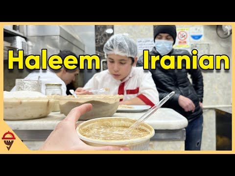 Mutton Haleem Iranian | 1000 Kilos Iftar in Iran | Iranian street food, special for Ramadan! 🍲