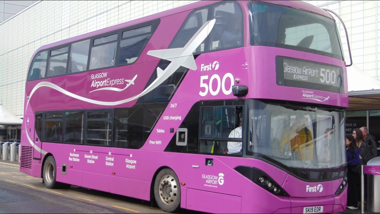 Old meets new on the 500 Glasgow Airport bus. - YouTube